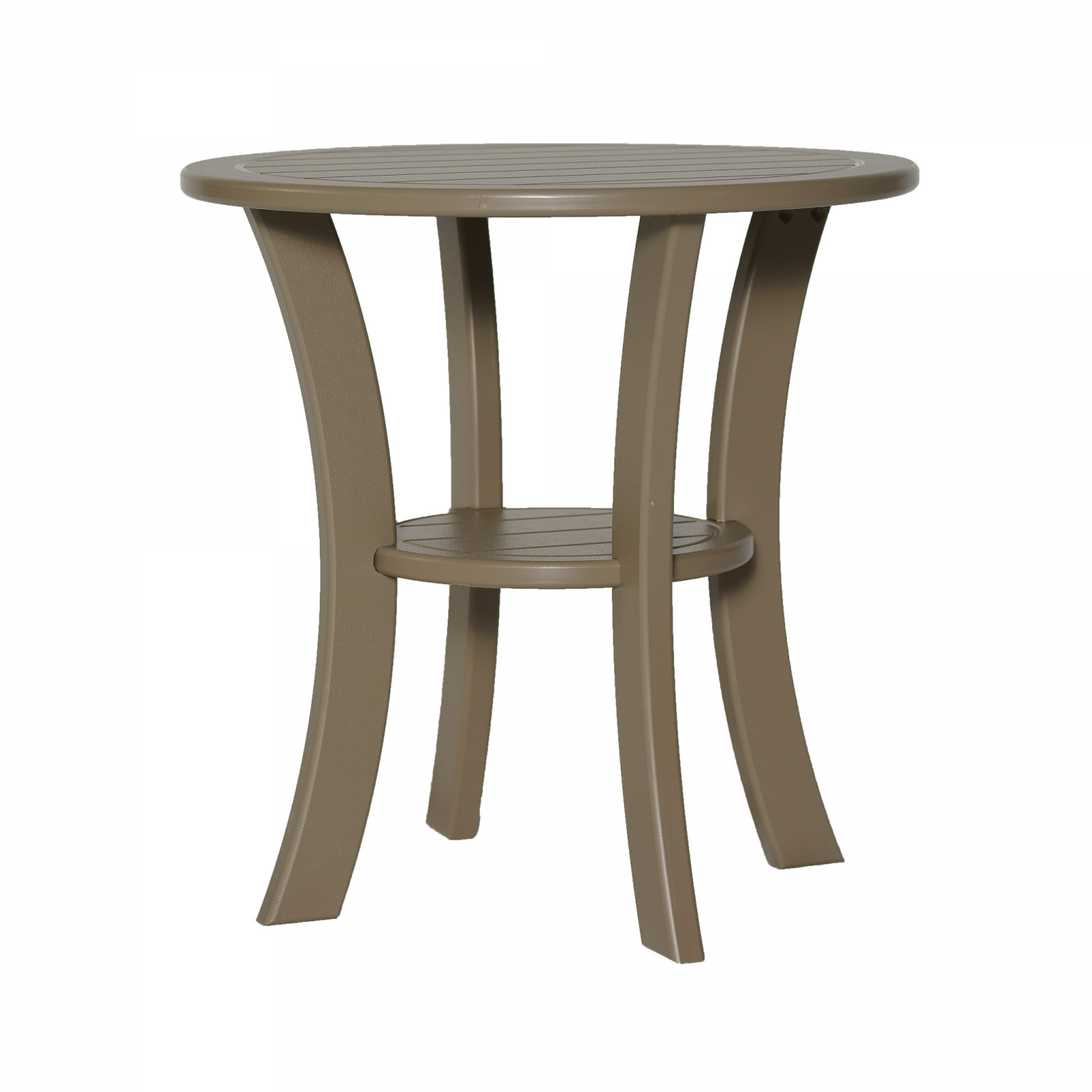Marine Grade Polymer Double Tier Round Side Table - Sunbrite Outdoor ...