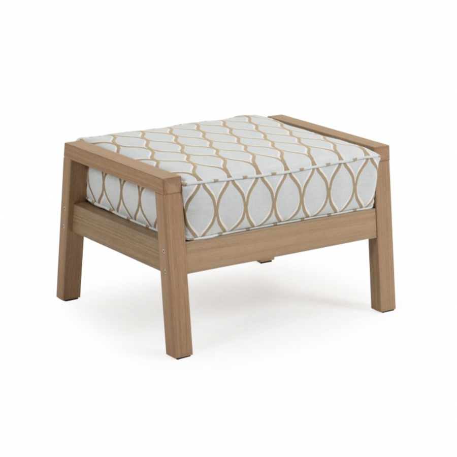 Crystal Beach Ottoman with Seat Cushion - Sunbrite Outdoor Furniture