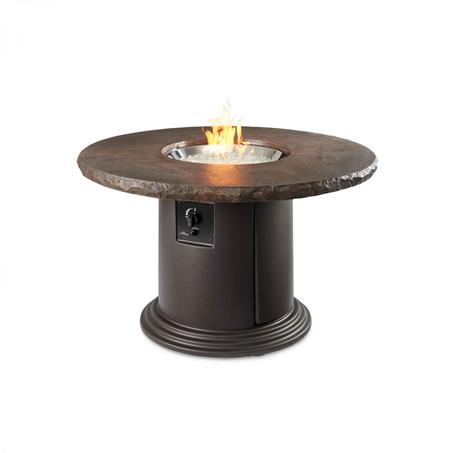 Marbleized Noche Beacon Dining Height Gas Fire Pit Table - Sunbrite ...