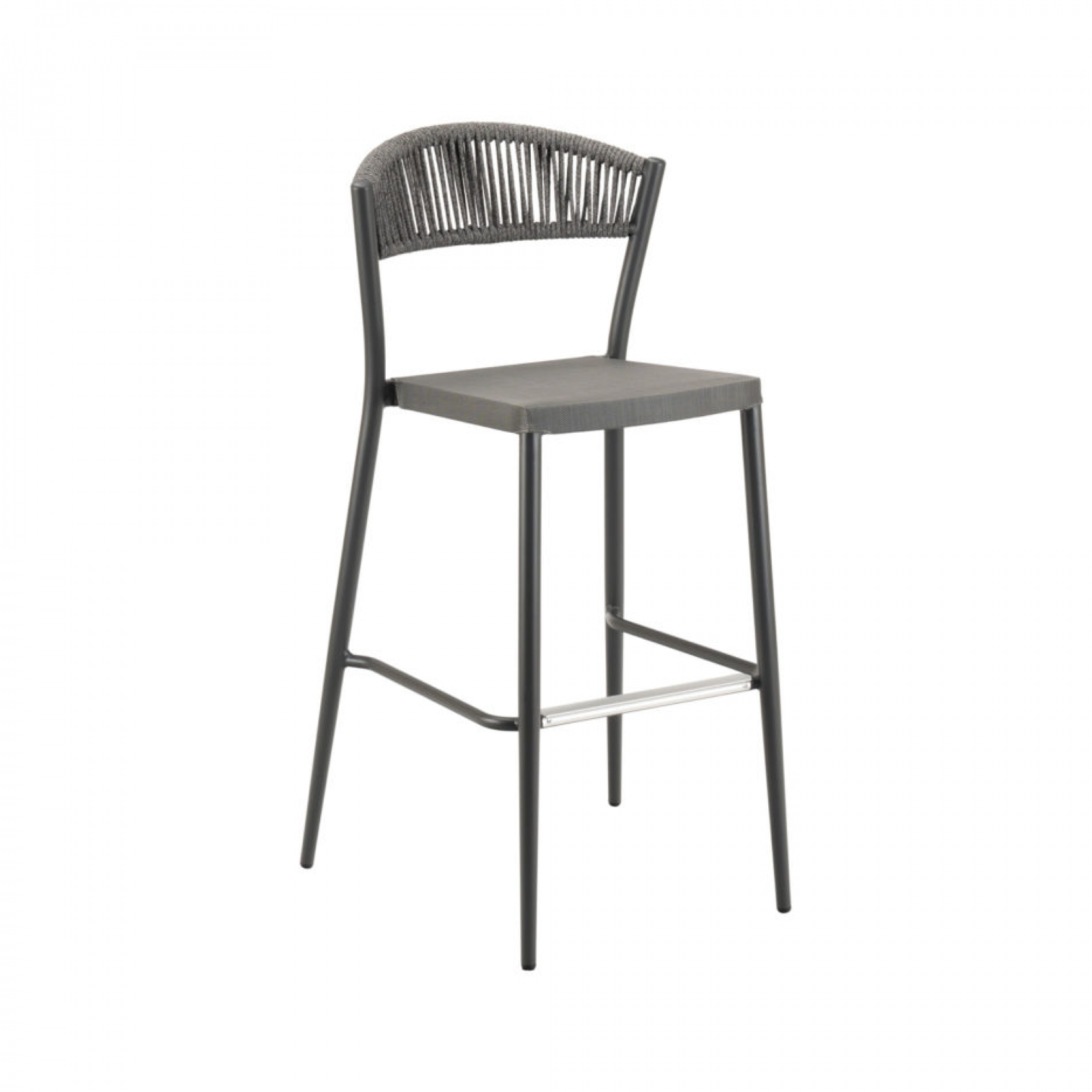 Rope Back Armless Bar Stool - Sunbrite Outdoor Furniture