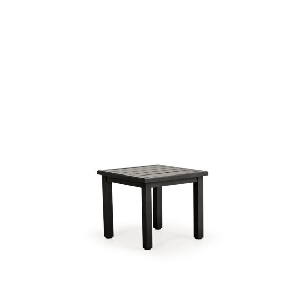 Santorini Round Aluminum Slat End Table - Sunbrite Outdoor Furniture